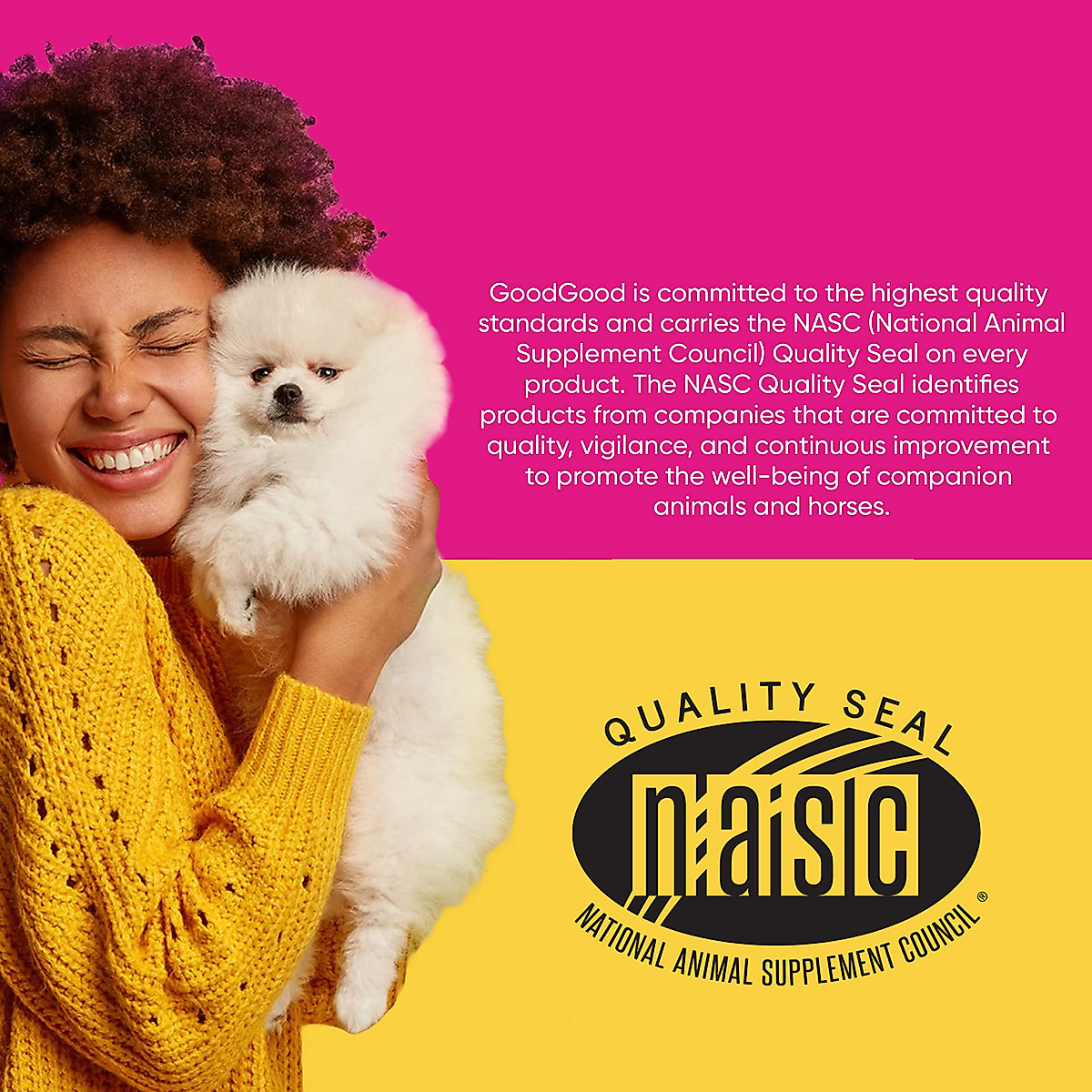 GoodGood Hip + Joint Dog Supplements; Supports Healthy Hips and Joints, Flexibility, and Mobility; Chewable Soft Treats with Glucosamine, MSM, and Turmeric; Probiotics; 90 Natural Flavor Chews