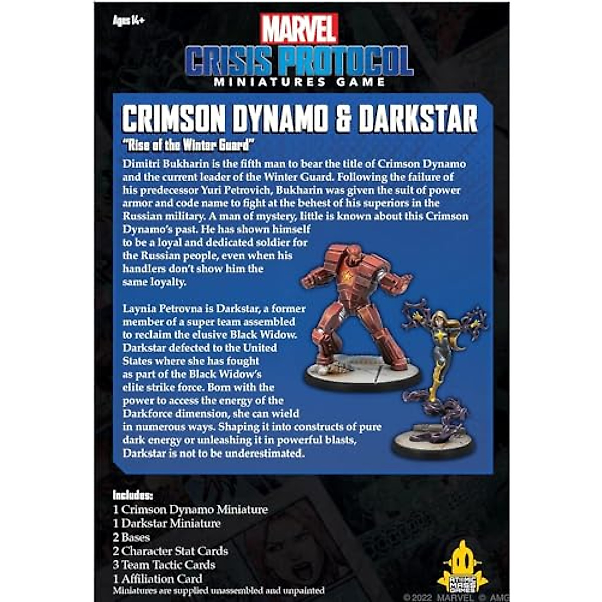 Atomic Mass Games Marvel: Crisis Protocol Crimson Dynamo & Dark Star Character Pack - Winter Guard Heroes, Tabletop Superhero Game, Ages 14+, 2 Players, 90 Minute Playtime, Made