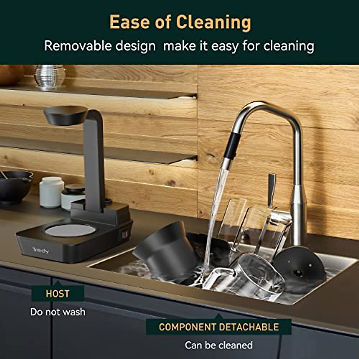 Tredy 2-in-1 Brew & Pour Over Coffee Maker, 2-Cup Automatic Coffee Maker Machine Brewer or Manual Pour Over Coffee Dripper (480ML/16OZ)