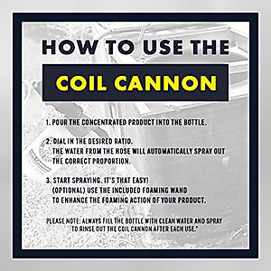 HVAC Guys Coil Cannon Cleaner Mixing Sprayer for Air Conditioner and Refrigeration Coil Cleaner Dilution Ratios - 2-qt. Size - Works With Other Cleaners Calling for Higher Dilution Ratios