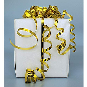 Christmas Ribbon - Curling Gift Ribbon Xmas Set of 3 Rolls Red Green Gold Curling Ribbons Thin for Holiday Gifts Wrapping & Decoration