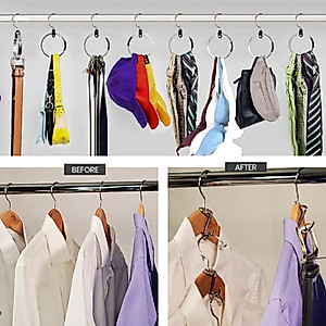 Bundle 3-Rolly Hangers and 12- Hook Connectors Closet Organizer Great Space Savers Cut Clutter in Any Closet Perfect for Maximizing Any Wardrobe or Closet Storage Spaces Heavy Duty Made