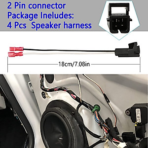 Speaker Harness Wiring Harness 72-4568 Compatible with GMC Buick Cadillac Chevy Silverado Sierra Suburban Tahoe Yukon Cobalt Colorado Speaker Connector Harness Adapter 4 Pack