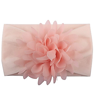 Toptim Baby Head Wrap Chiffon Flowers Newborn Infant Soft Nylon Headbands