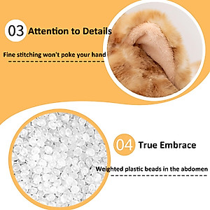 Fawowe Cat Weighted Stuffed Animals, 5.3 lbs 25.5 inch Weighted Cat Plush Toy Realistic Cat Weighted Plush Animals Pillow Gifts for Adults and Kids