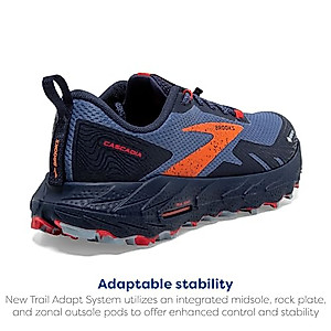 Brooks Women’s Cascadia 17 GTX Waterproof Trail Running Shoe - Navy/Bittersweet/Peacoat - 8 Medium
