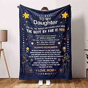 Autogiftry Blanket for Daughter from Mom, for Daughter, Birthday Gifts for Daughter, Graduation Gifts for Daughter, Bonus Daughter, Gifts to My Daughter Throws Blanket, 60"x50"