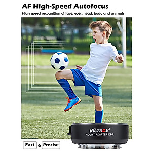 VILTROX EF-L Lens Adapter, Auto-Focus EF to L Mount Adapter Ring Lens Converter Control Ring Compatible for Canon EF/EF-S Lens to L Mount Camera Leica SL SL2/Panasonic S1 S1R S1H/Sigma fp