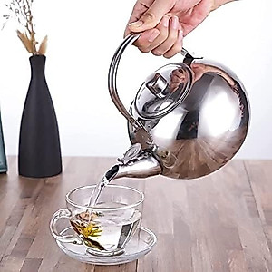 Kettle Stovetop Whistling Tea Kettle Thicken Stainless Steel Tea Kettle Teakettle Portable Teapot with Filter Screen for Kitchen Tea Kettle Stovetop Teapot