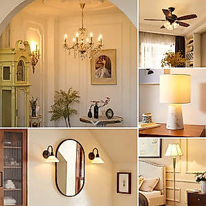 Brightever E12 LED Candelabra 40 Watt Equivalent Light Bulbs, 4W Warm White 2700K Ceiling Fan Bulbs, Chandelier Candle Lights for Wall Lanterns, Pendant Lights, Non-Dimmable, 6-Pack