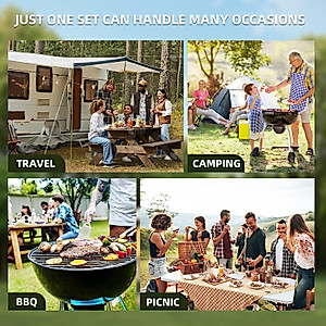 KOFERY Chef Knife Set with Bag - Portable and Versatile for Camping, Cooking, and Everyday Use, Complete with a Travel Case for Safe Storage (Include Sharpening Steel)