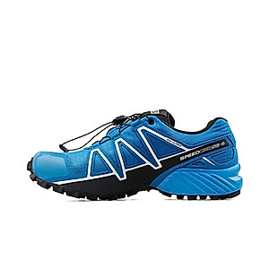 Salomon Men's Speedcross 4 GTX Trail Running Shoes, Black/Black/SILVER METALLIC-X, 9