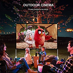 Projector Screen with Stand 120 inch 16:9 HD 4K Outdoor Indoor Projection Screen for Home Theater 3D Fast-Folding Projector Screen with Stand Legs and Carry Bag Projection Movie Wrinkle-Free…