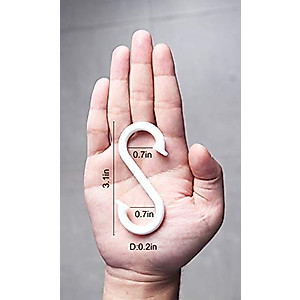 Multi Purpose Plastic S Shaped Hook Pack of 15