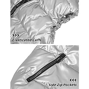 Happy Cherry Packable Puffer Sleeveless Jacket for Kids Waterproof Light Zip Up Vests for Baby Toddler Boys Girls Breathable Metallic Warm Down Coats Outerwear Silver