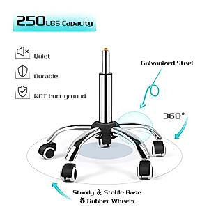 COSVALVE Armless Desk Chair Set of 2, Low Back Swivel Office Chair, Adjustable Task Chair with Rolling Wheels and Diamond Pattern, for Home Computer Barber, 2-Pack, Pink