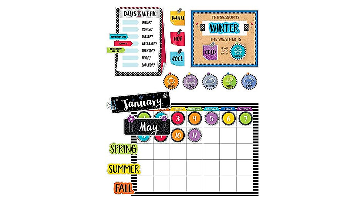 Creative Teaching Press Bright Calendar Set for Classroom Learning