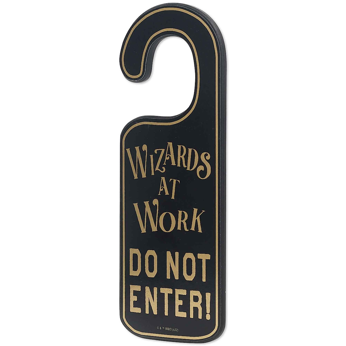 Harry Potter Double-Sided Reversible Wood Door Hanger - Wizards at Work and Hogwarts Vistors Welcome