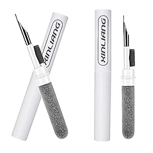 XINLIANG 2Packs Airpods Cleaner Kit, 3 in 1 Designed Soft Brush Multi-Functional Airpod Pro Cleaning Pen for Wireless Earphones Bluetooth Headphones, Keyboard, Camera, Earphone， iPhone(White).