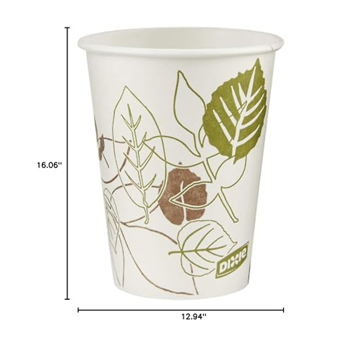 Georgia-Pacific Dixie Paper Hot Coffee Cup, 8 oz, Pathways, 2338PATH, 20 Packs/50 Count per Pack