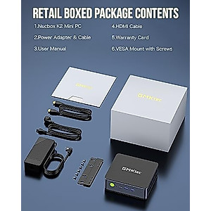 GMKtec Gaming Mini PC Windows 11 Pro AMD Ryzen 7 7735HS Mini Computer up to 4.75GHz 32GB DDR5 RAM 1TB Hard Drive PCIe SSD AMD Radeon 680M, 2 x HDMI, 1x USB4, 4X USB Ports, WiFi 6, BT5.2 Nucbox K2