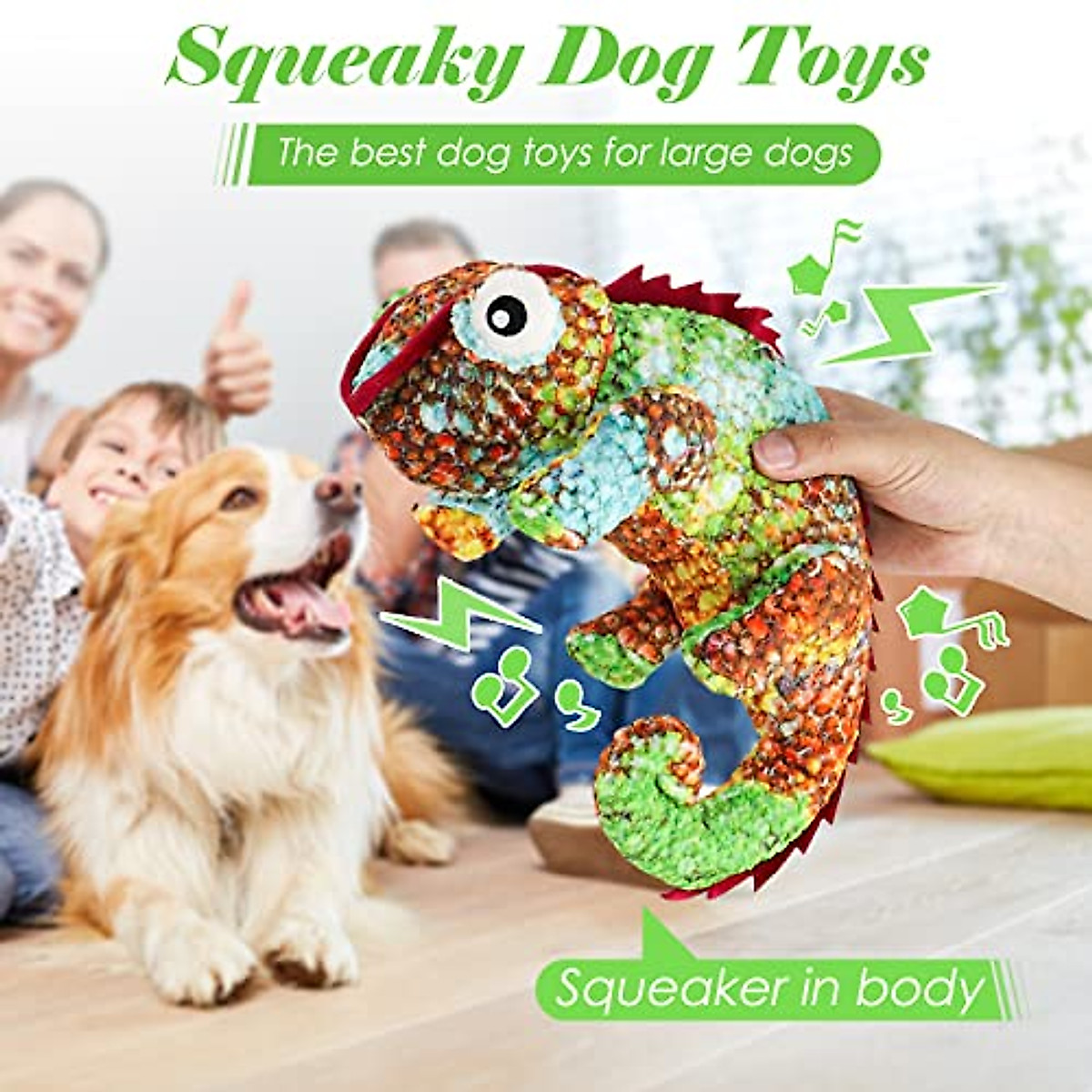 Dog Toys/Squeaky Dog Toys/Large Dog Toys/Plush Dog Toys/Big Dog Toys/Stuffed Dog Toys/Dog Toys for Large Dogs/Durable Dog Toys/Puppy Chew Toys/Dog Chew Toys for Small, Medium, Large Dogs (Brown)