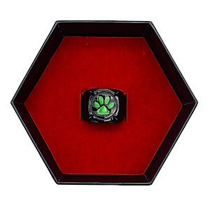 ZAG STORE Cat Noir Glow in The Dark Ring (Black, 10)