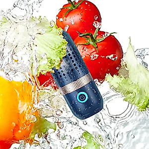 COMUSTER Vegetable Washing Machine,Fruit Cleaner Device,Banana Cleaner Machine,Fruit Purifier for with OH-ion Purification Technology for Cleaning Fruit,Vegetable,Rice,Tableware (Royal Blue)