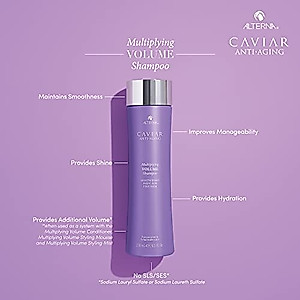 Alterna Caviar Anti-Aging: Mutiplying Volume Consumer Kit with Shampoo 1.35 Fl. Oz. + Conditioner 1.35 Fl. Oz. + Styling Mist 0.85 Fl. Oz. (Personal Size + Travel Size)(Pack of 1)