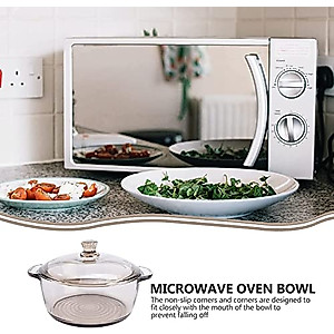 Glass Saucepan with Cover Heat-Resistant Glass Pot and Pan with Lid, Clear Glass Cooking Pot Cookware Set for Pasta, Noodle, Soup & Baby Food