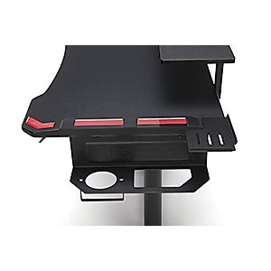 RESPAWN RSP-3010 Computer Ergonomic Height Adjustable Gaming Desk, 52.6 in, Red