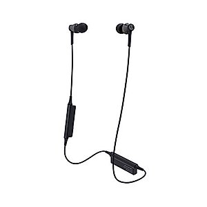 Audio-Technica Sound Reality Wireless in-Ear Headphones, Black, Adjustable (ATH-CKR35BTBK)