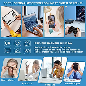 JM 3 Pack Oversized Aviator Reading Glasses for Women Men, Retro Square Blue Light Computer Readers +0.0