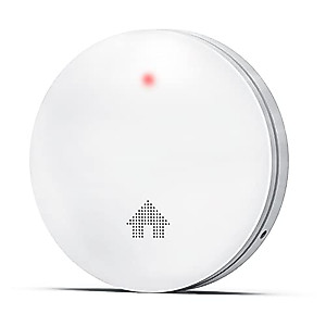 Ecoey Smoke Detector Alarm, 10 Year Fire Alarms Smoke Detectors with Self-Test and Ambient Light Detection, Ultra-Thin Fire Alarm with Big Test Button and Night Mode for Home, FJ146, 1 Pack