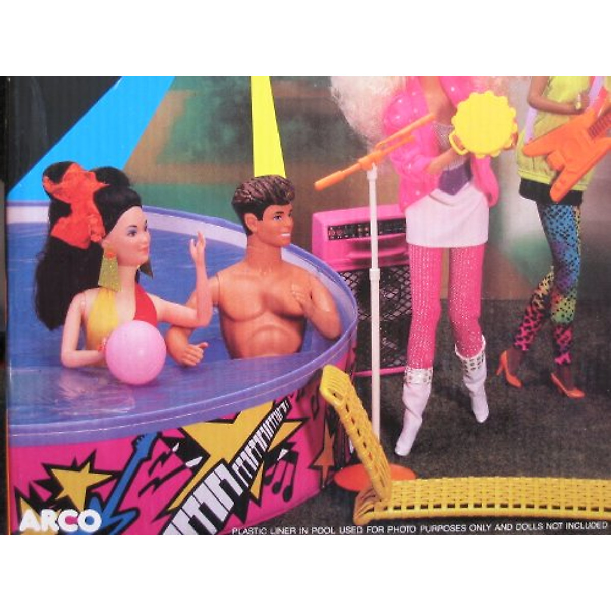 Barbie and The Rockers ROCKIN' POOL PARTY Playset (1986 Arco Toys, Mattel)