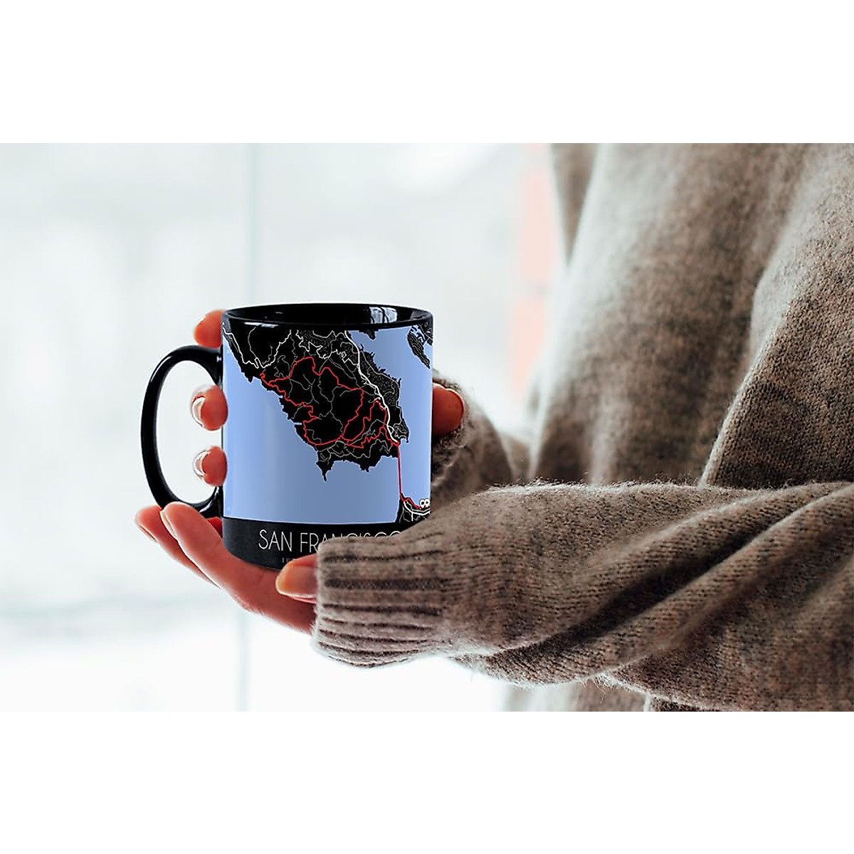 Ultra Marathon 50KM San Francisco Gifts and Souvenirs - Unique Drinkware - Ultra Marathon 50KM Race Memento - 11oz Black Ceramic Mug