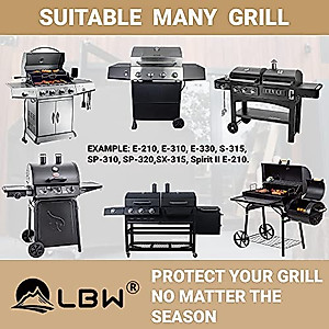 LBW 58'' Grill Cover for Outdoor Grill，BBQ Grill Cover Waterproof with UV and Fade Resistant，420D Barbecue Grill Cover for Travel,Picnic,Patio or Garden, Black