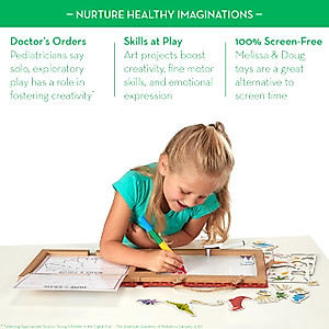 Melissa & Doug Natural Play: Play, Draw, Create Reusable Drawing & Magnet Kit – Dinosaurs (41 Magnets, 5 Dry-Erase Markers)