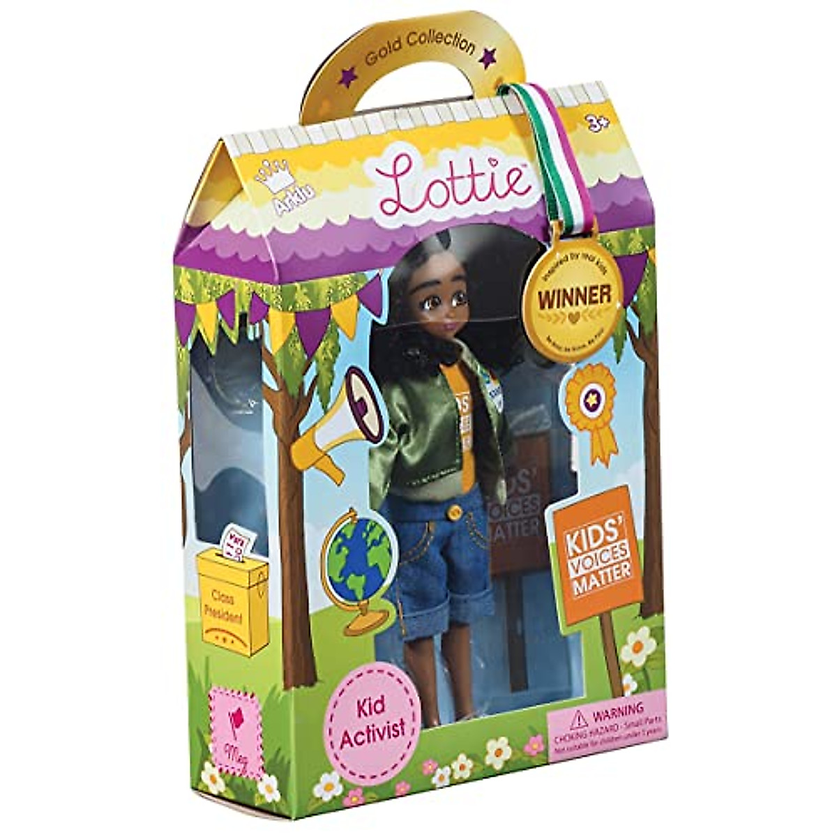Lottie Kid Activist Doll | Cute Black Dolls for Girls & Boys Outfit | Doll On A Mission! | for 6 Year Old and up! Cute Black Doll Inspired by Real-Life Kid Activist, Mari Copeny. Wears