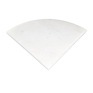 GEOONA 9 Inch Crystal White Marble Corner Shower Shelf,Both Side Polished, Wall Mounted Stone Shower Caddy for Bathroom,Tiled Shower Walls (1,Crystal White)