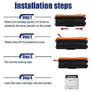 RUYY (2BK+1C+1M+1Y, 5PK) TN-433 TN433 TN433BK TN433C TN433M TN433Y Toner Cartridge High Yield Replacement for Brother HL-L8260CDW L9310CDWT DCP-L8410CDW MFC-L8610CDW L9570CDWT Toner Printer