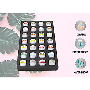 Polar Whale Cocktail Capsule Drawer Organizer Tray Insert Compatible with Keurig DrinkWorks Pods for Kitchen Home Bar Party Waterproof Washable Black Foam 28 Compartment 12.75 x 20.25 Inches