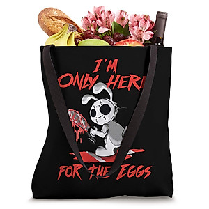 Scary Horror Easter Bunny Here For The Eggs With Chainsaw Tote Bag