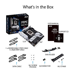 ASUS Prime TRX40-Pro S AMD sTRX4 3rd Gen Ryzen Threadripper ATX Content Creation Motherboard (16 Power Stages, PCIe 4.0, DDR4, Triple M.2, Gigabit LAN, Aura Sync RGB).