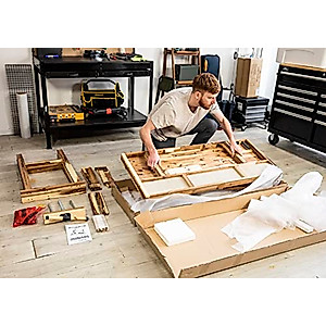 Olympia Tools 48-Inch Wood Workbench - 330 lbs Weight Capacity Wooden Workbench for Garage, Workshop and Home - New Acacia Wood