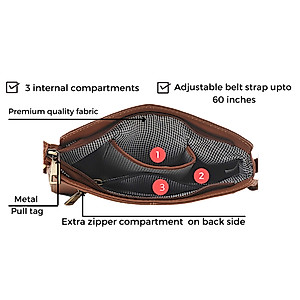 Texan Bull Leather Crossbody Bags For Women- Small Crossover Crossbody Bag With Shoulder Sling Adjustable Strap Womens Purses Purses And Handbags (Tan)