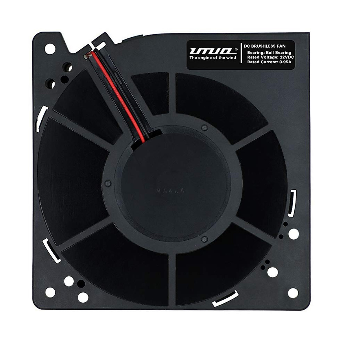 UTUO Brushless Radial Blower Dual Ball Bearing High Speed 12V DC Centrifugal Fan with XH-2.5 Plug 120mm by 120mm by 32mm 4.72x4.72x1.26 inch