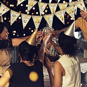 24PCS Winnie Quotes Banner Flags Hanging Decorations Winnie Inspired Banner Party For Baby Shower Birthday Party Supplies