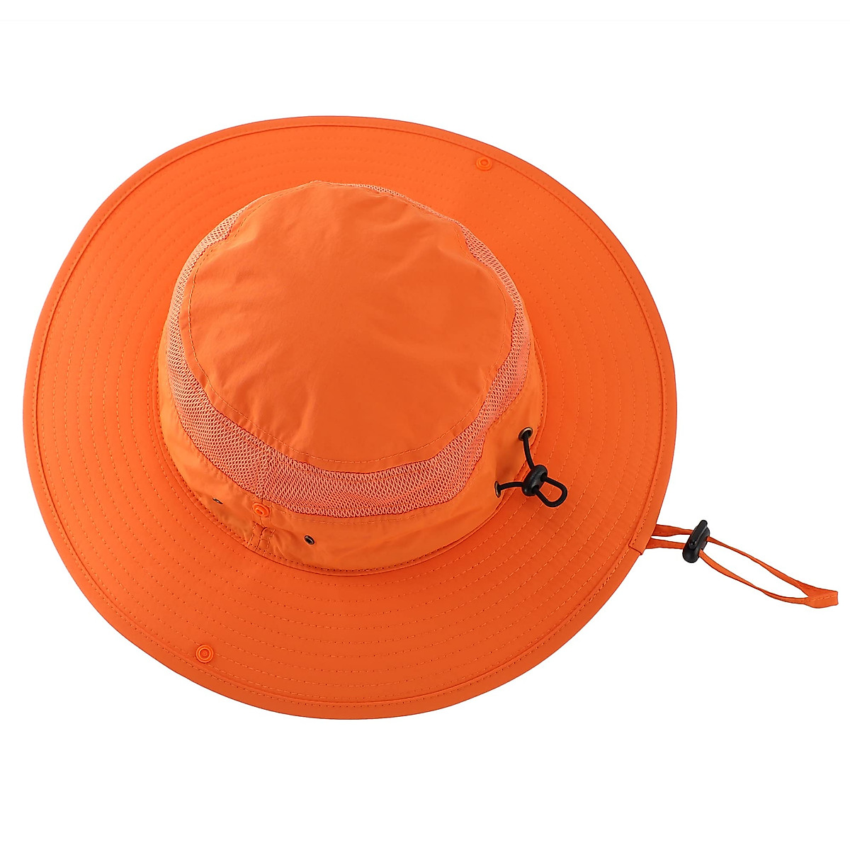 Connectyle Outdoor Mesh Sun Hat Wide Brim Sun Protection Hat Summer Fishing Hunting Hiking Gardenig Hat Orange