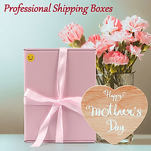 CRUGLA 20 Packs 12x9x4 Gift Boxes With Lids for Presents, Large Pink Gift Boxes Empty for Wrapping Gifts for Women Girls Mothers Day Wedding Birthay Party Valentine's Day